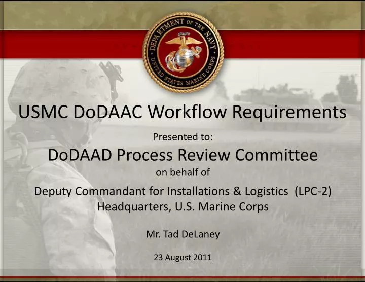 PPT - USMC DoDAAC Workflow Requirements PowerPoint Presentation, free ...