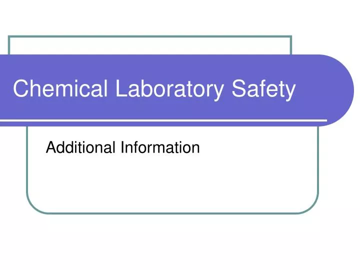 PPT - Chemical Laboratory Safety PowerPoint Presentation, free download ...