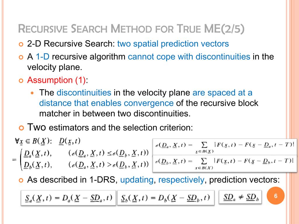 Ppt True Motion Estimation With 3 D Recursive Search Block Matching Powerpoint Presentation 4357