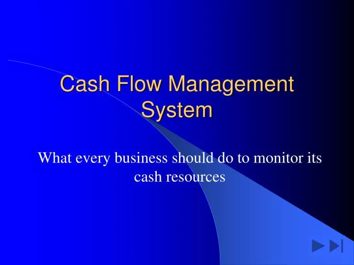 PPT - Cash Flow Management System PowerPoint Presentation, free ...