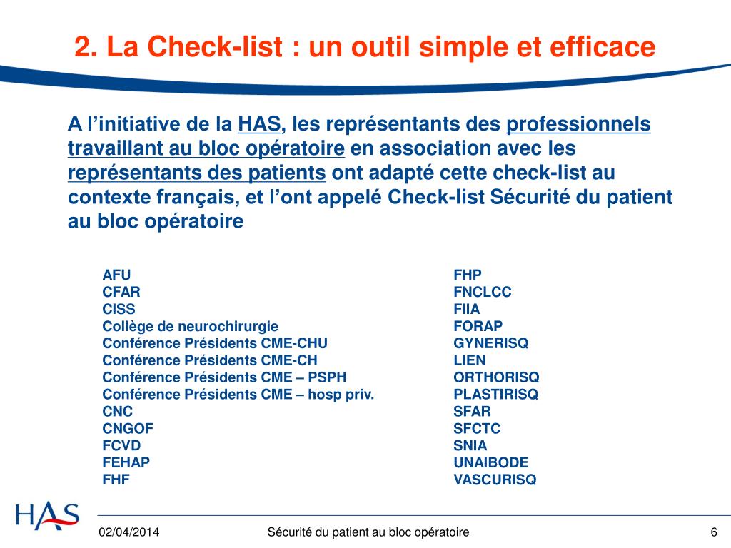 PPT - CHECK-LIST SECURITE DU PATIENT AU BLOC OPERATOIRE PowerPoint ... PPT - CHECK-LIST SECURITE DU PATIENT AU BLOC OPERATOIRE PowerPoint ...