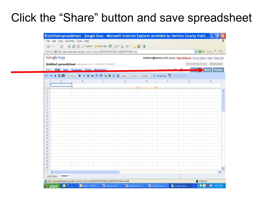 PPT - GoogleDocs: A Tool for Data Collection Access the Googledocs ...