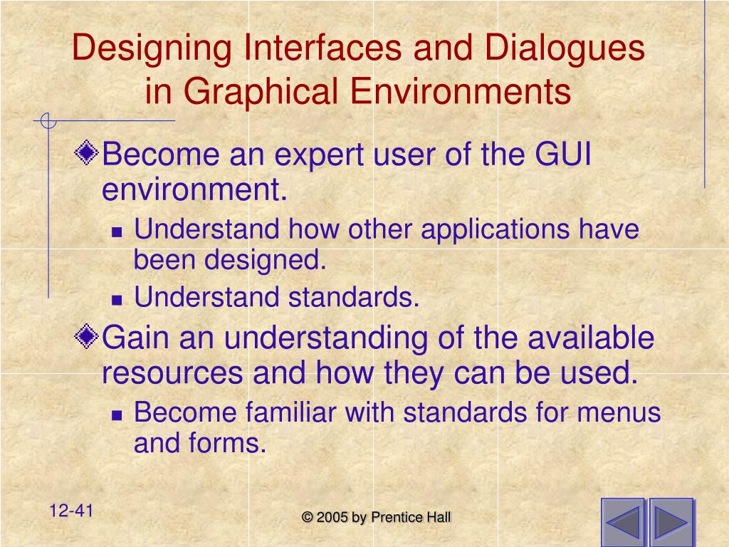 PPT - Chapter 12 Designing Interfaces and Dialogues PowerPoint ...