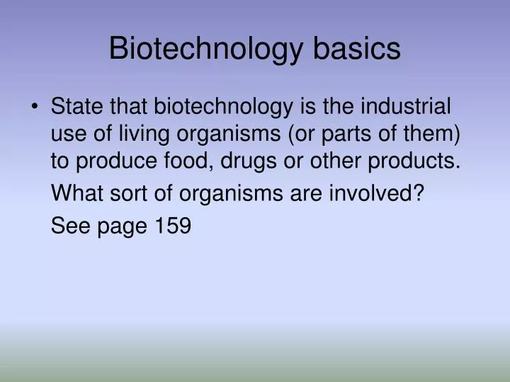 PPT - Biotechnology basics PowerPoint Presentation, free download - ID ...