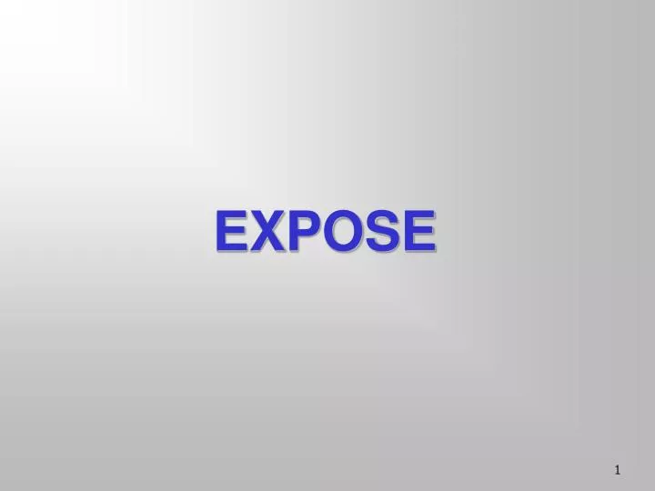 PPT - EXPOSE PowerPoint Presentation, free download - ID:684431