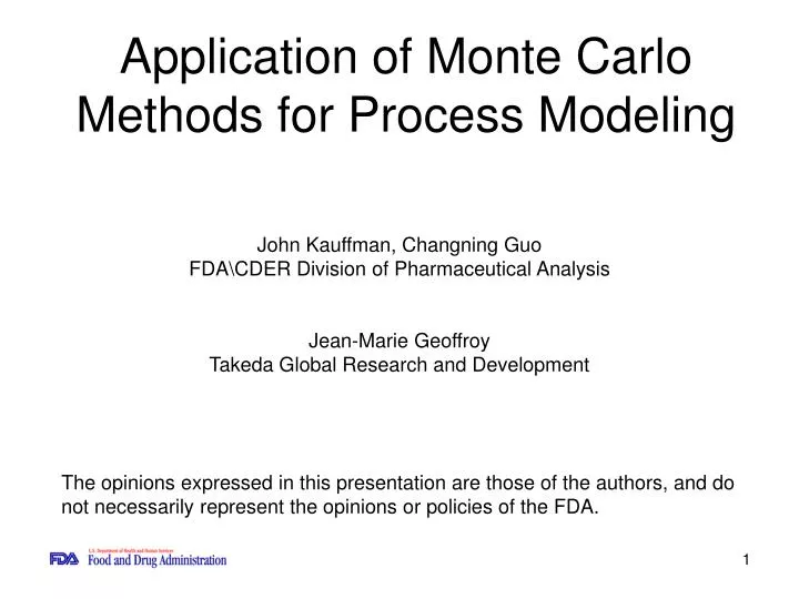 PPT - Application of Monte Carlo Methods for Process Modeling PowerPoint Presentation - ID:684543