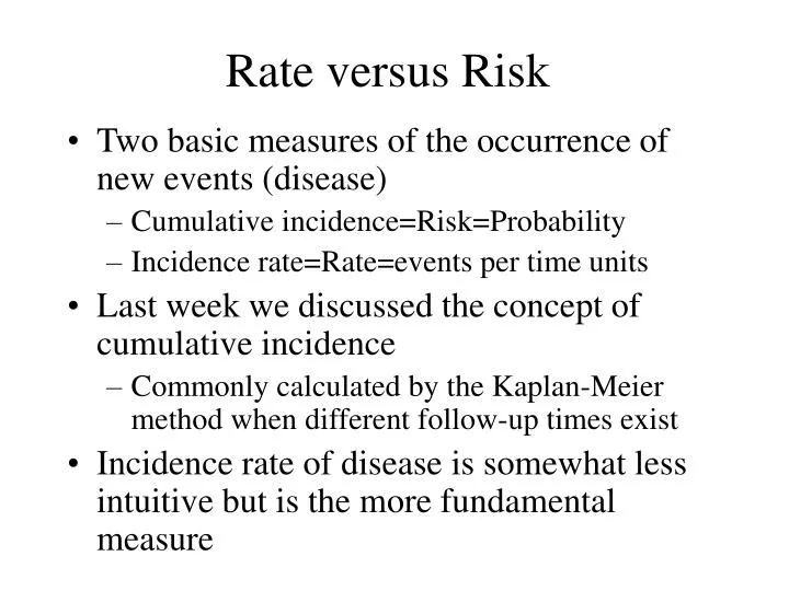 PPT - Rate versus Risk PowerPoint Presentation, free download - ID:684916