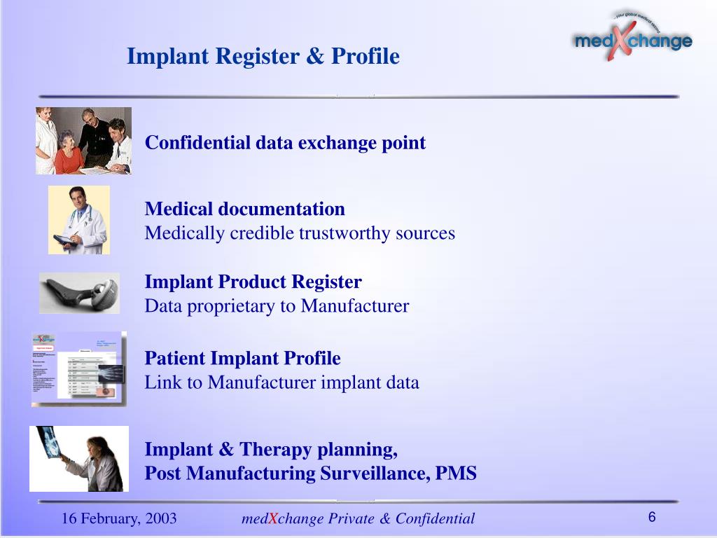 PPT - Implant Register & Patient Implant Profile for: Orthopaedic ...