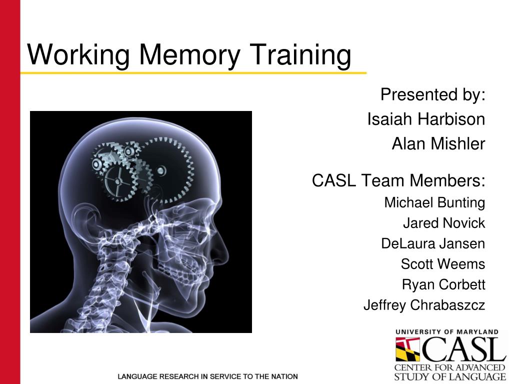 PPT Working Memory Training PowerPoint Presentation Free Download PPT Working Memory Training PowerPoint Presentation Free Download