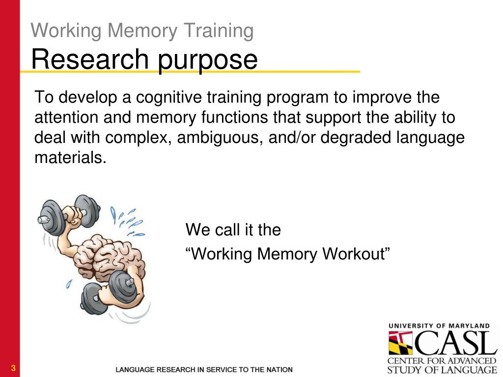 PPT Working Memory Training PowerPoint Presentation Free Download PPT Working Memory Training PowerPoint Presentation Free Download