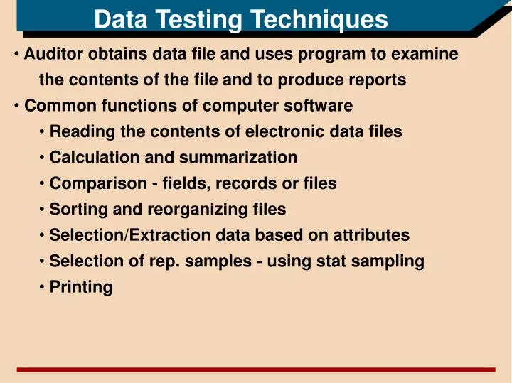 PPT - Data Testing Techniques PowerPoint Presentation, free download ...