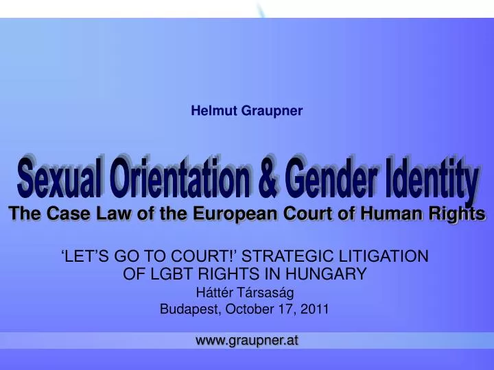 Ppt The Case Law Of The European Court Of Human Rights Powerpoint
