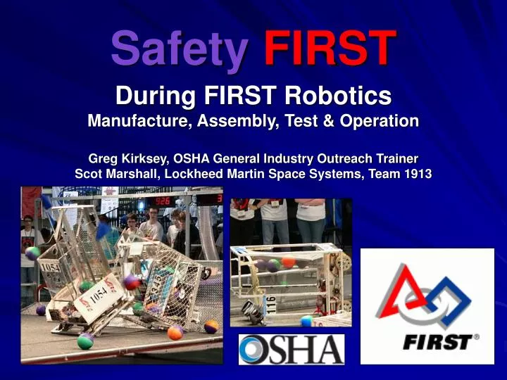 PPT - Safety FIRST PowerPoint Presentation, free download - ID:687276