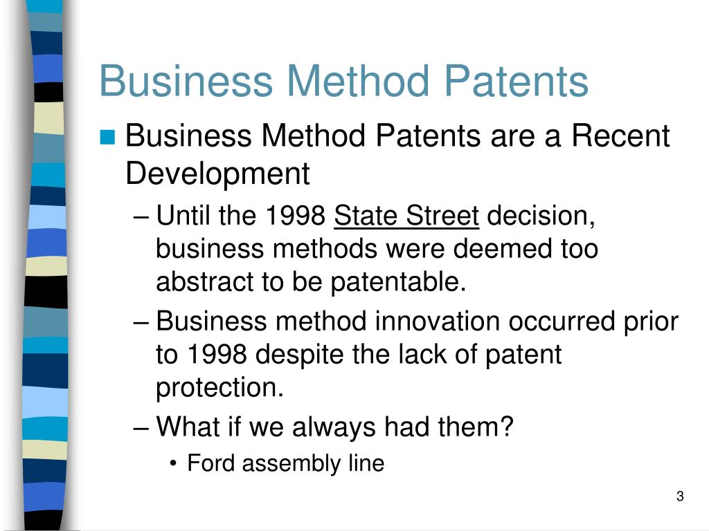 PPT - The Flaws of Business Method Patents: Impacts on Innovation and ...
