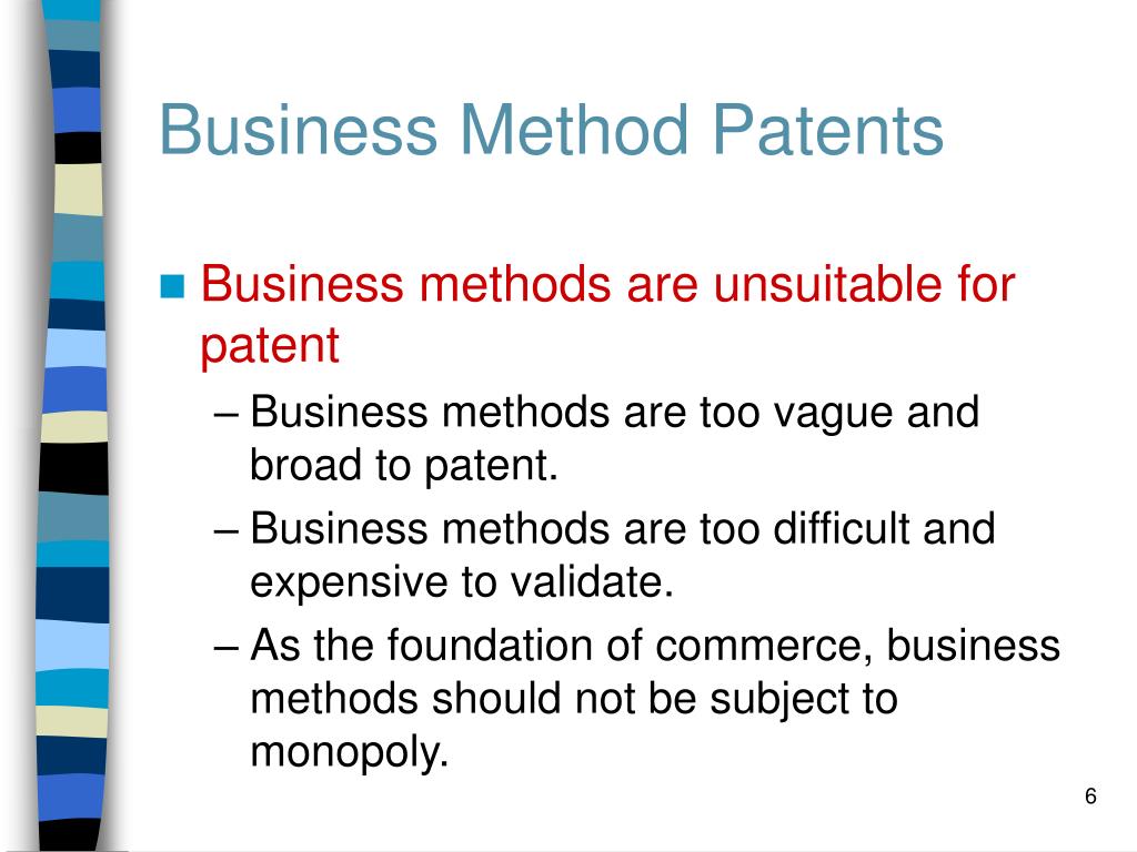 PPT - The Flaws of Business Method Patents: Impacts on Innovation and ...