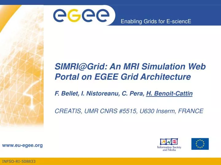 PPT - SIMRI@Grid: An MRI Simulation Web Portal on EGEE Grid ...