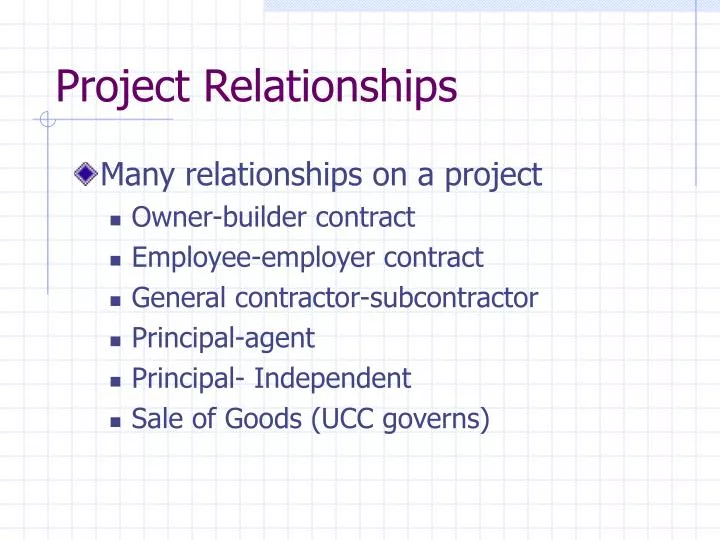 PPT - Project Relationships PowerPoint Presentation, free download - ID ...