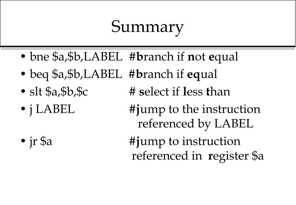 Ppt Mips Instruction Set Powerpoint Presentation Free Download Id