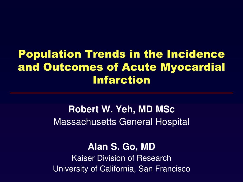 Ppt Population Trends In The Incidence And Outcomes Of Acute