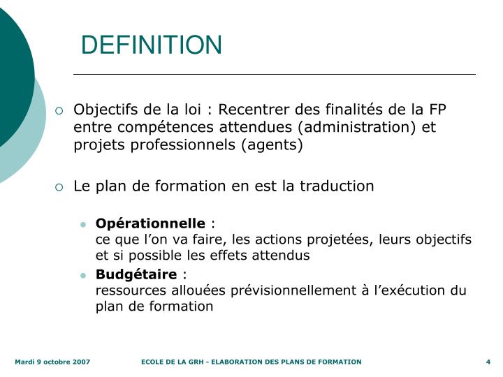 PPT - ELABORATION DU PLAN DE FORMATION PowerPoint Presentation - ID:690586