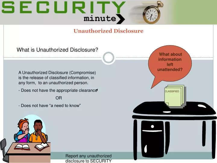 PPT - Unauthorized Disclosure PowerPoint Presentation, free download ...