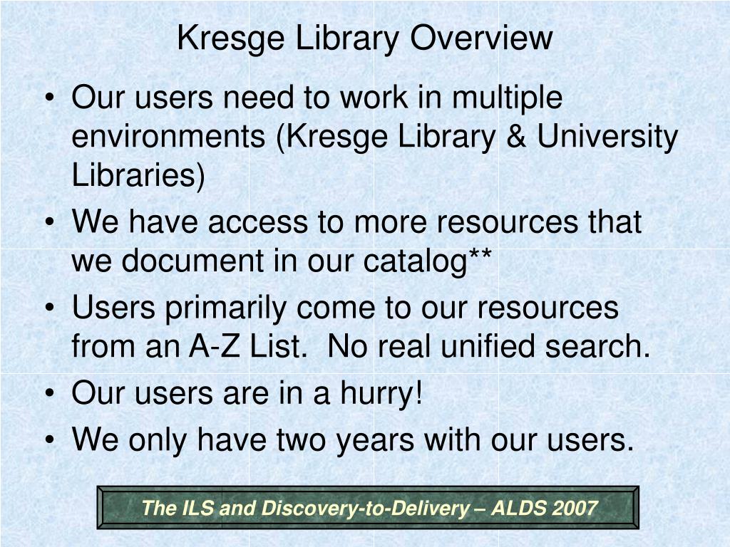 PPT - Corey Seeman Kresge Business Administration Library University of ...
