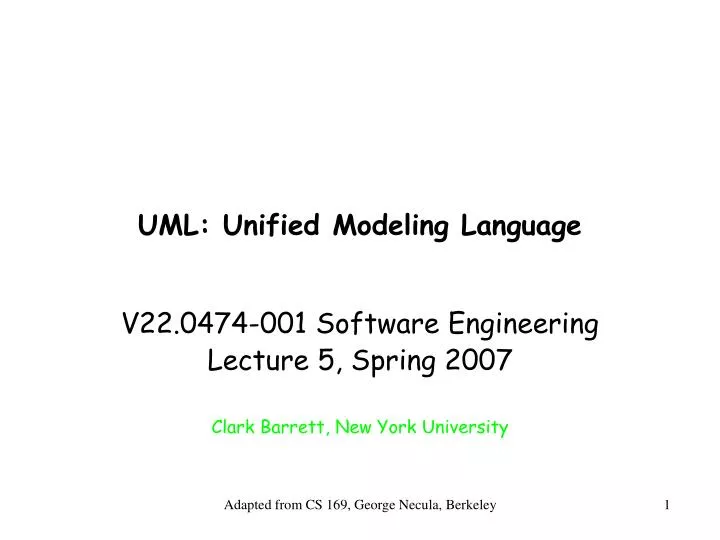 PPT - UML: Unified Modeling Language PowerPoint Presentation, free ...
