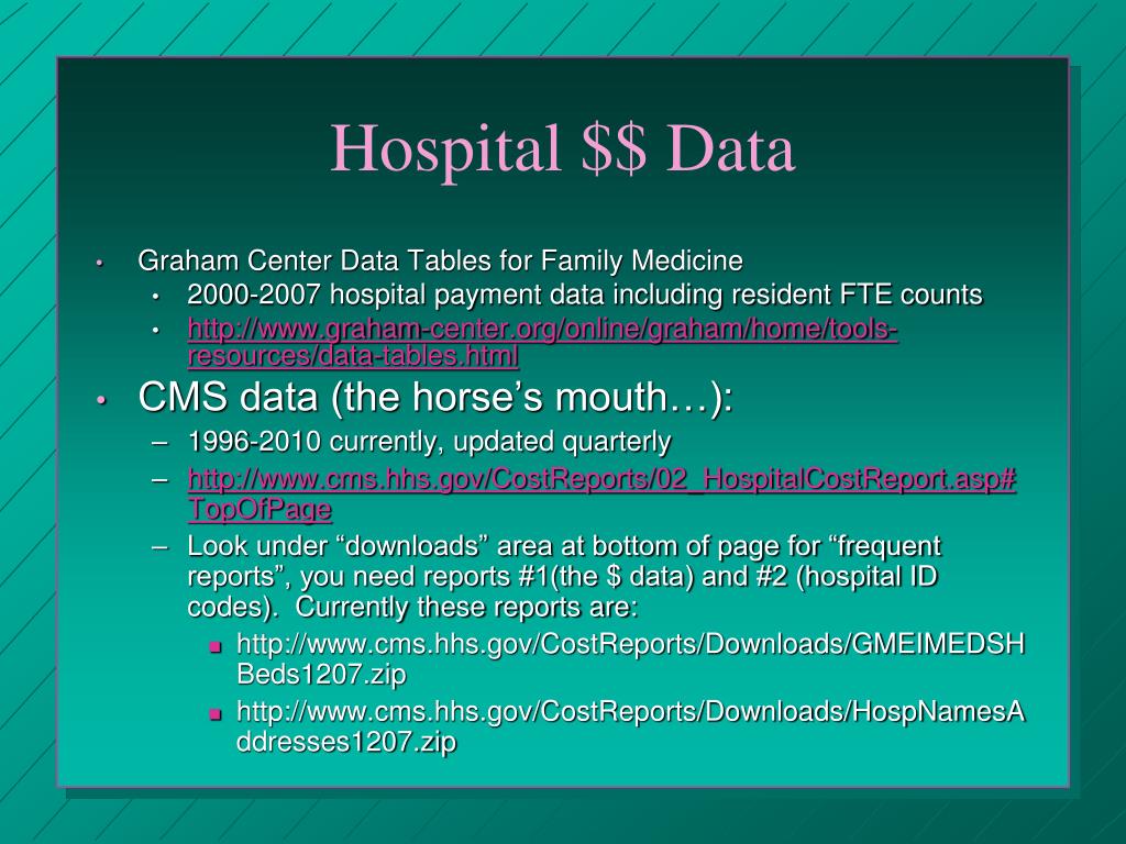 PPT - Medicare & Medicaid GME Payments to Hospitals Brief Overview ...