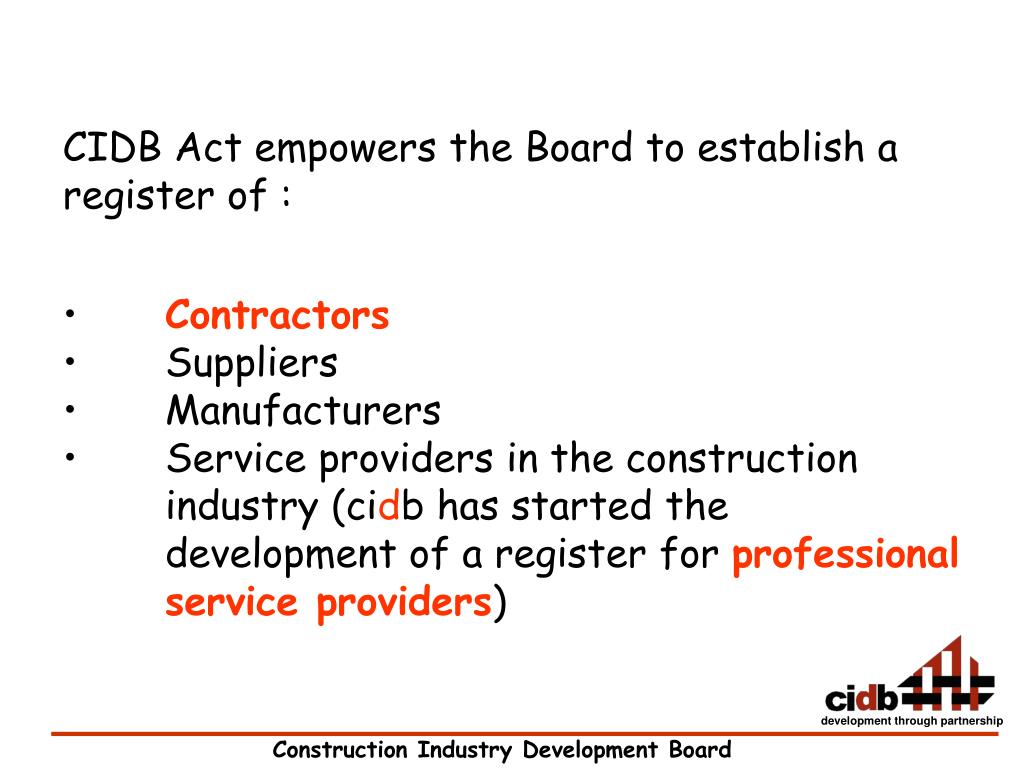 PPT - CIDB Construction Registers Service 1a PowerPoint Presentation ...