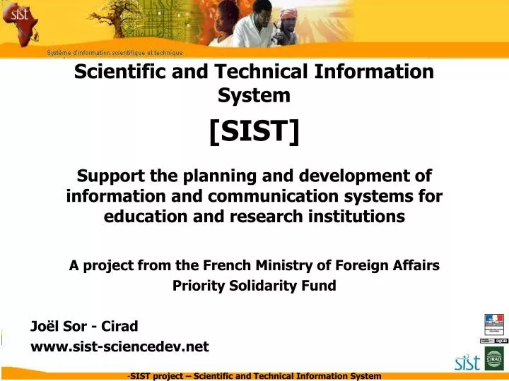 PPT - Scientific and Technical Information System PowerPoint ...