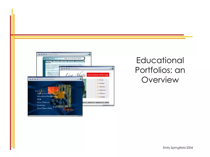PPT - Educational Portfolios: an Overview PowerPoint Presentation, free ...