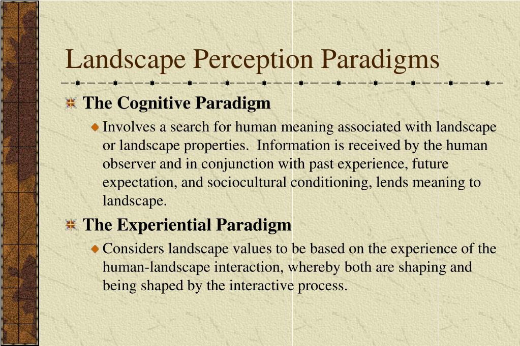 PPT - “ To promote perception [of nature] is the only truly creative ...