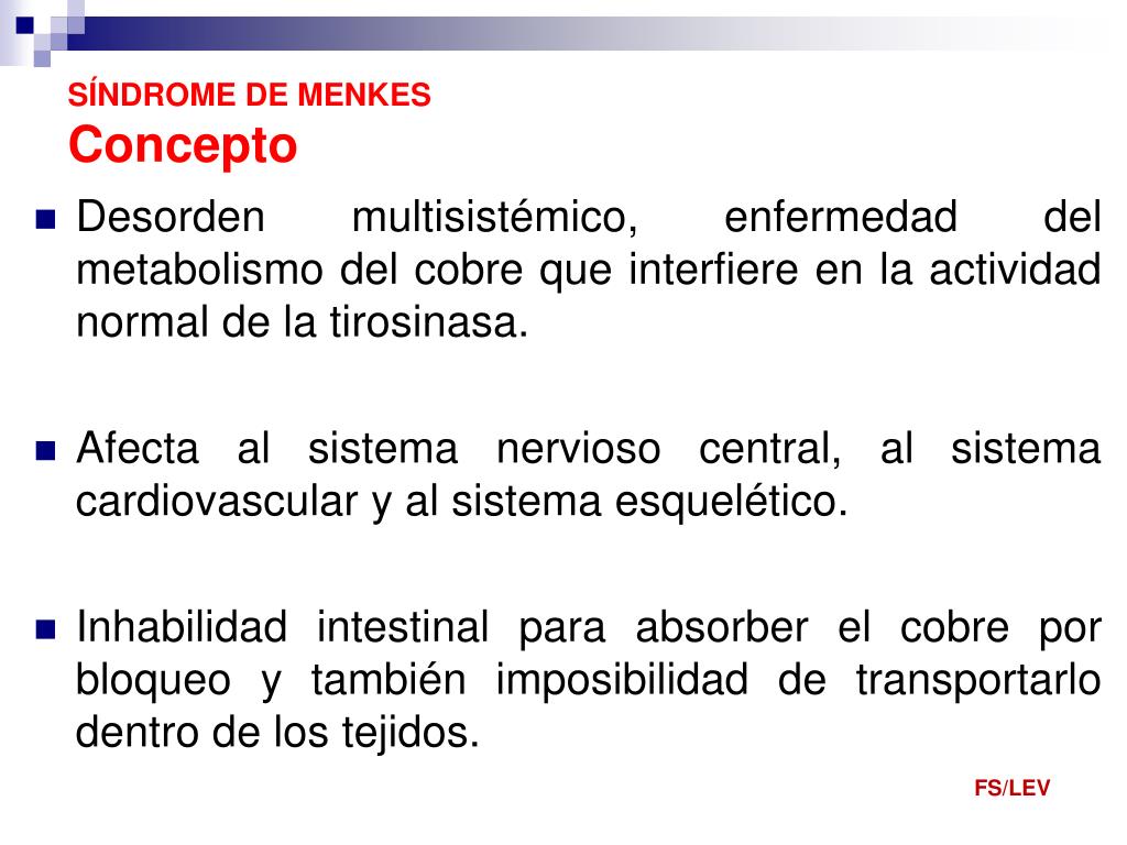 PPT - SÍNDROME DE MENKES PRINCIPALES CARACTERÍSTICAS MENKES DISEASE ...