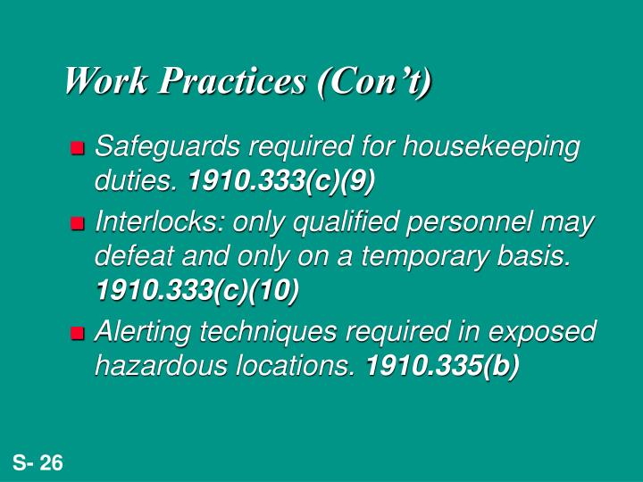 PPT - ELECTRICAL SAFETY RELATED WORK PRACTICES FOR GENERAL INDUSTRY ...