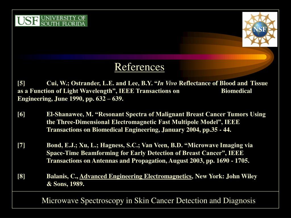 PPT - Microwave Spectroscopy in Skin Cancer Detection and Diagnosis ...