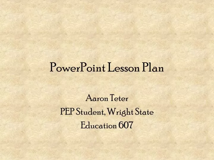 PPT - PowerPoint Lesson Plan PowerPoint Presentation, free download ...