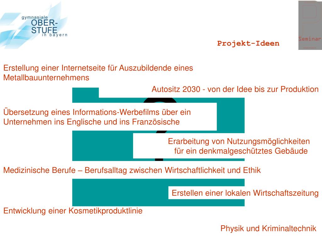 PPT - Das Projekt-Seminar zur Studien- und Berufsorientierung in der ...