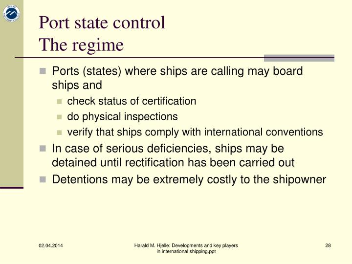 PPT - Developments and key players in international shipping policies ...