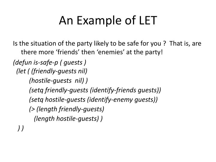 PPT - An Introduction to LISP PowerPoint Presentation - ID:703234