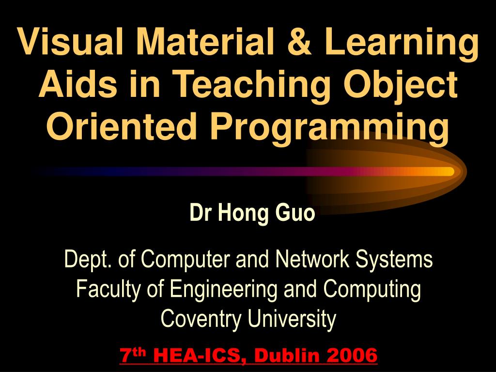 Ppt Visual Material And Learning Aids In Teaching Object Oriented Programming Powerpoint