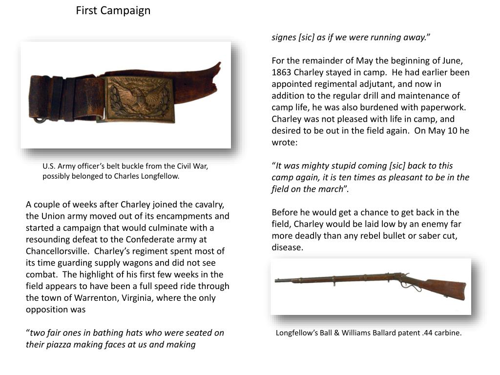 PPT - Charles A. Longfellow in the Civil War PowerPoint Presentation ...