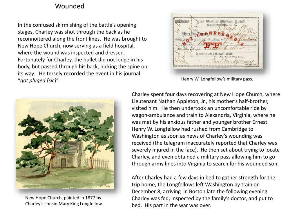 PPT - Charles A. Longfellow in the Civil War PowerPoint Presentation ...