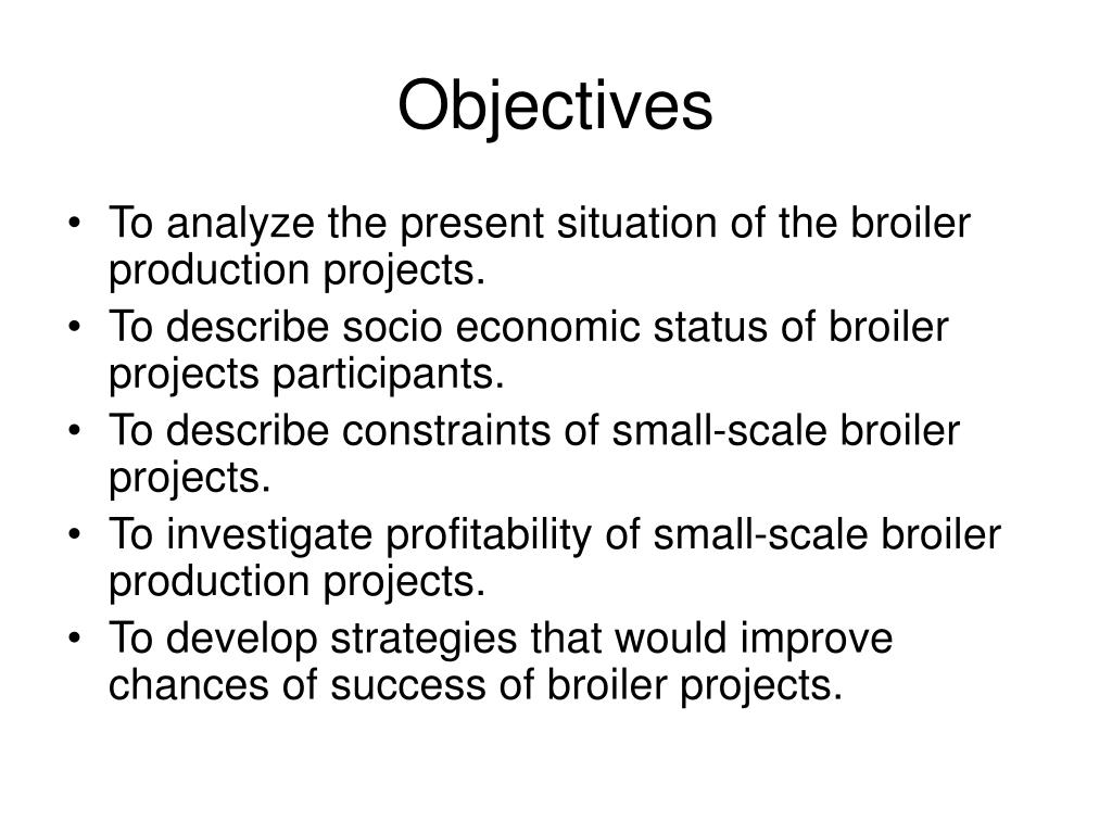 PPT - The contribution of small scale poultry production projects to ...