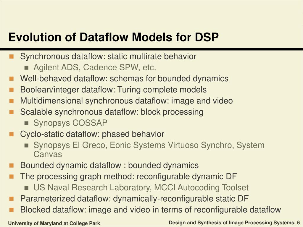 Ppt Design And Synthesis Of Image Processing Systems Using Reconfigurable Dataflow Graphs