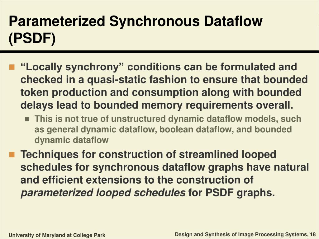 Ppt Design And Synthesis Of Image Processing Systems Using Reconfigurable Dataflow Graphs