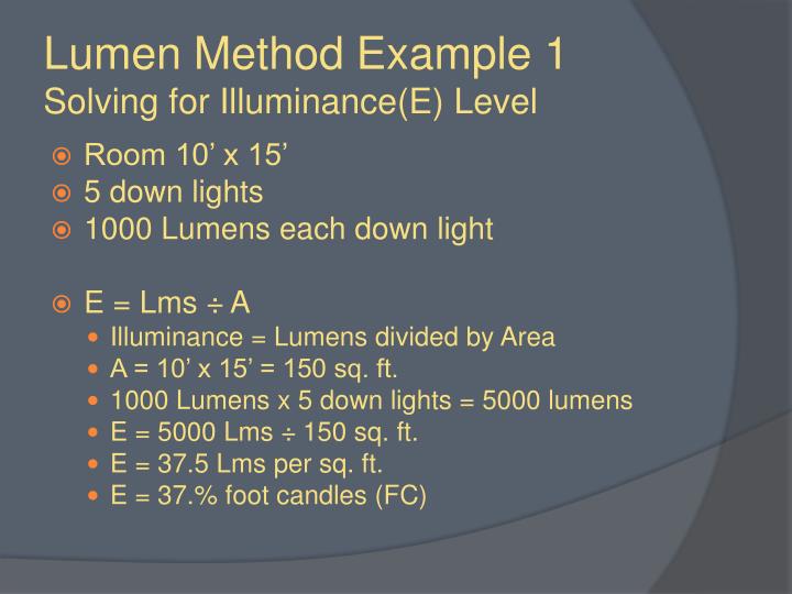 Lighting Calculations Lumen Method at Antonio King blog Lighting Calculations Lumen Method at Antonio King blog