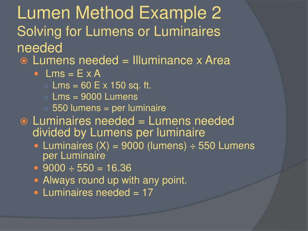 Lighting Calculations Lumen Method at Antonio King blog Lighting Calculations Lumen Method at Antonio King blog