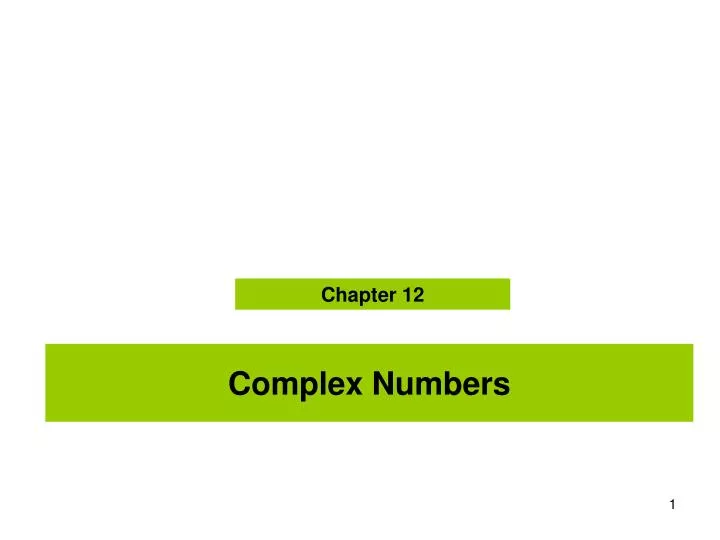 PPT - Complex Numbers PowerPoint Presentation, free download - ID:710211