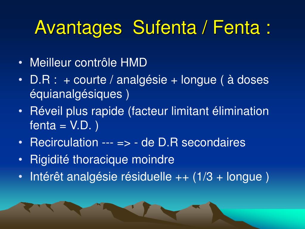 PPT - Le SUFENTANYL : utilisation en milieu pré-hospitalier PowerPoint ...