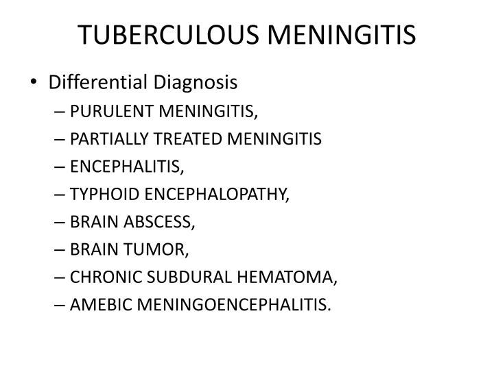 PPT - TUBERCULOUS MENINGITIS PowerPoint Presentation - ID:712146